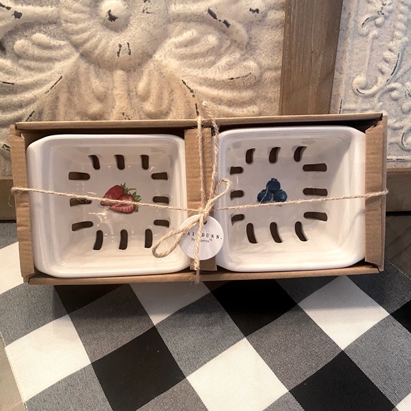 Rae Dunn | Kitchen | Rae Dunn Berry Ceramic Baskets | Poshmark